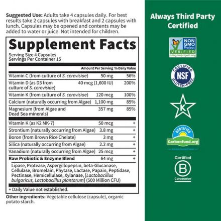 Garden of Life, Vitamin Code, Raw Calcium, 60 Veggie Caps - Vitamins ...