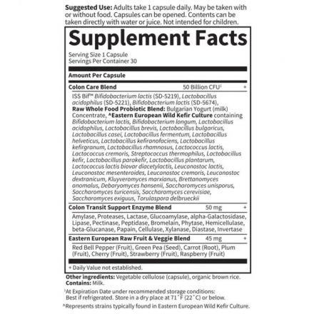 Garden of Life, RAW Probiotics, Colon Care, 30 Veggie Caps - Probiotics ...